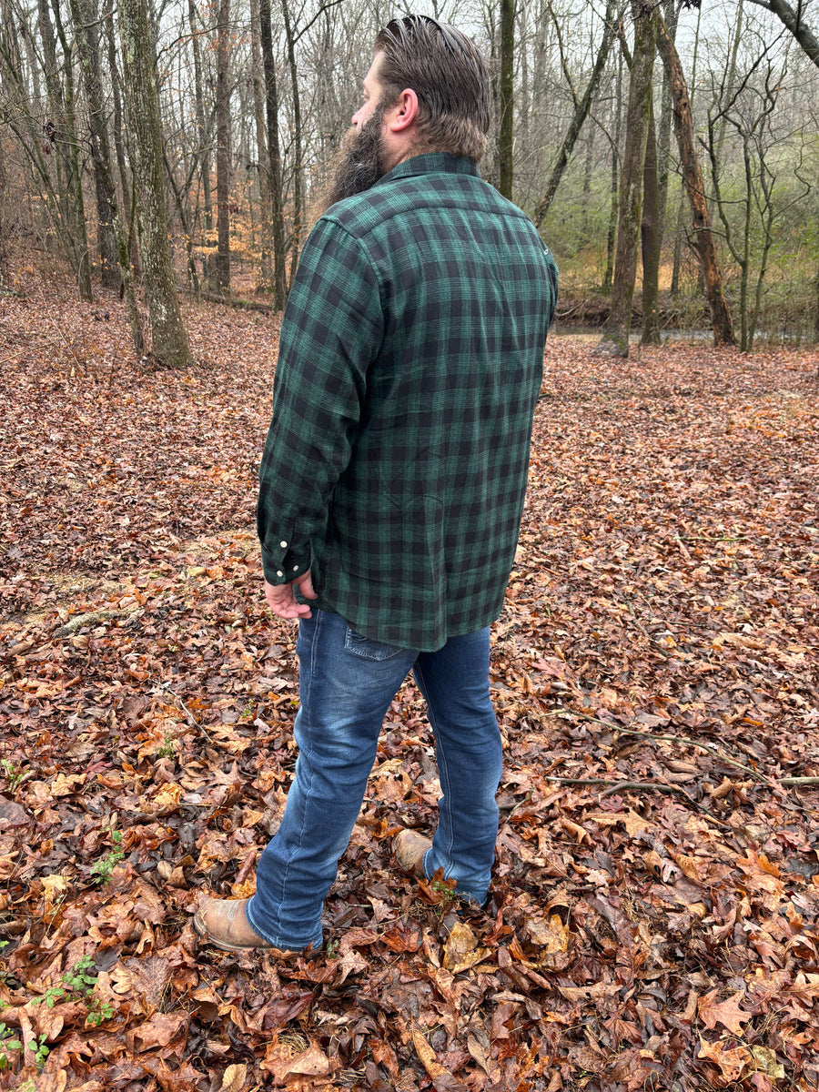 Holy Beardz Flannel - Hunter Green & Black – Holy Beardz, LLC